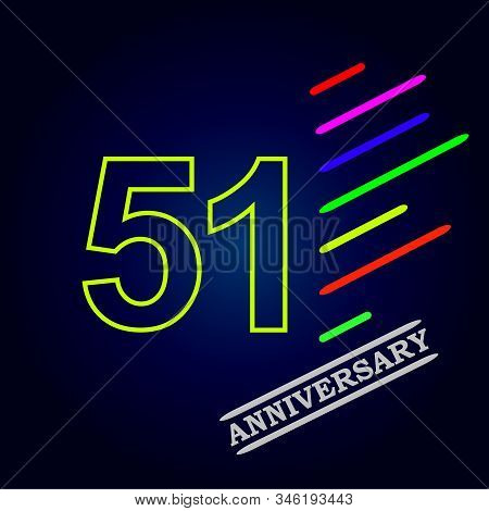 51 Th Anniversary Vector & Photo (Free Trial) | Bigstock