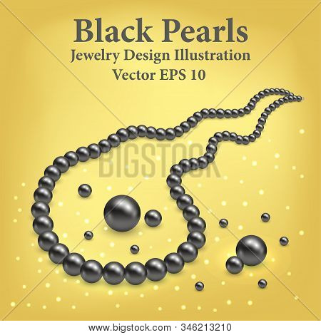 Black Pearl Necklace Vector & Photo (Free Trial) | Bigstock
