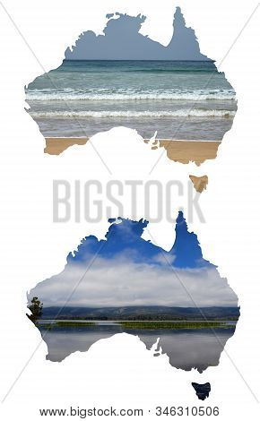 Outline Maps Australia Image & Photo (Free Trial) | Bigstock