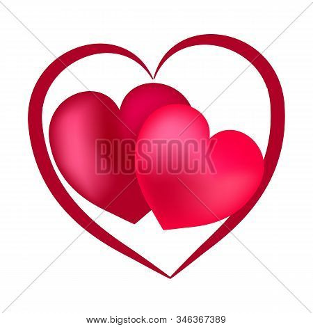 Two Red Love Hearts Joined Images, Illustrations & Vectors (Free ...