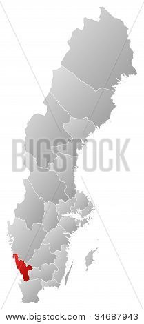 Map Sweden, Halland Image & Photo (Free Trial) | Bigstock