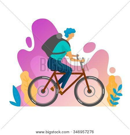 Cartoon Person Biking