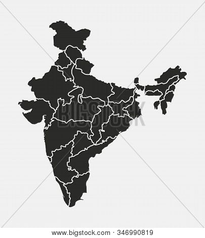 India Vector Map Vector & Photo (Free Trial) | Bigstock