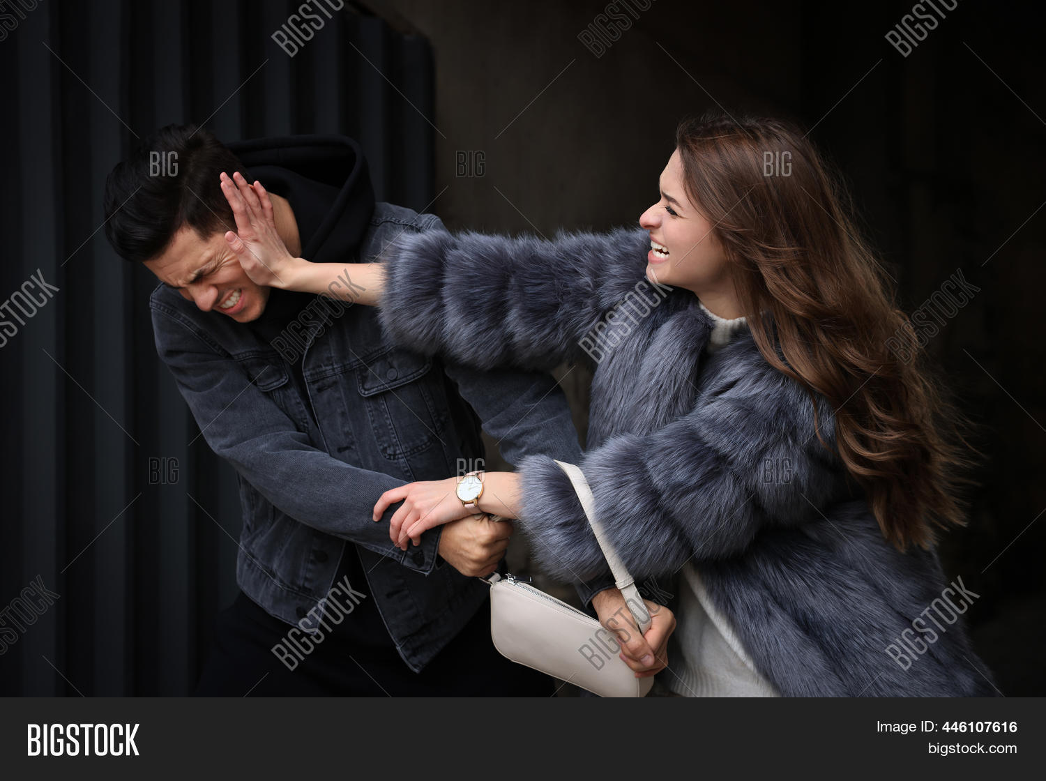 Woman Fighting Thief Image & Photo (Free Trial) | Bigstock
