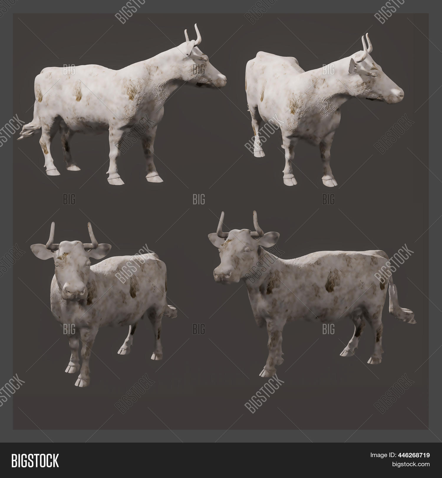 3d Cow Set Render Image & Photo (Free Trial) | Bigstock