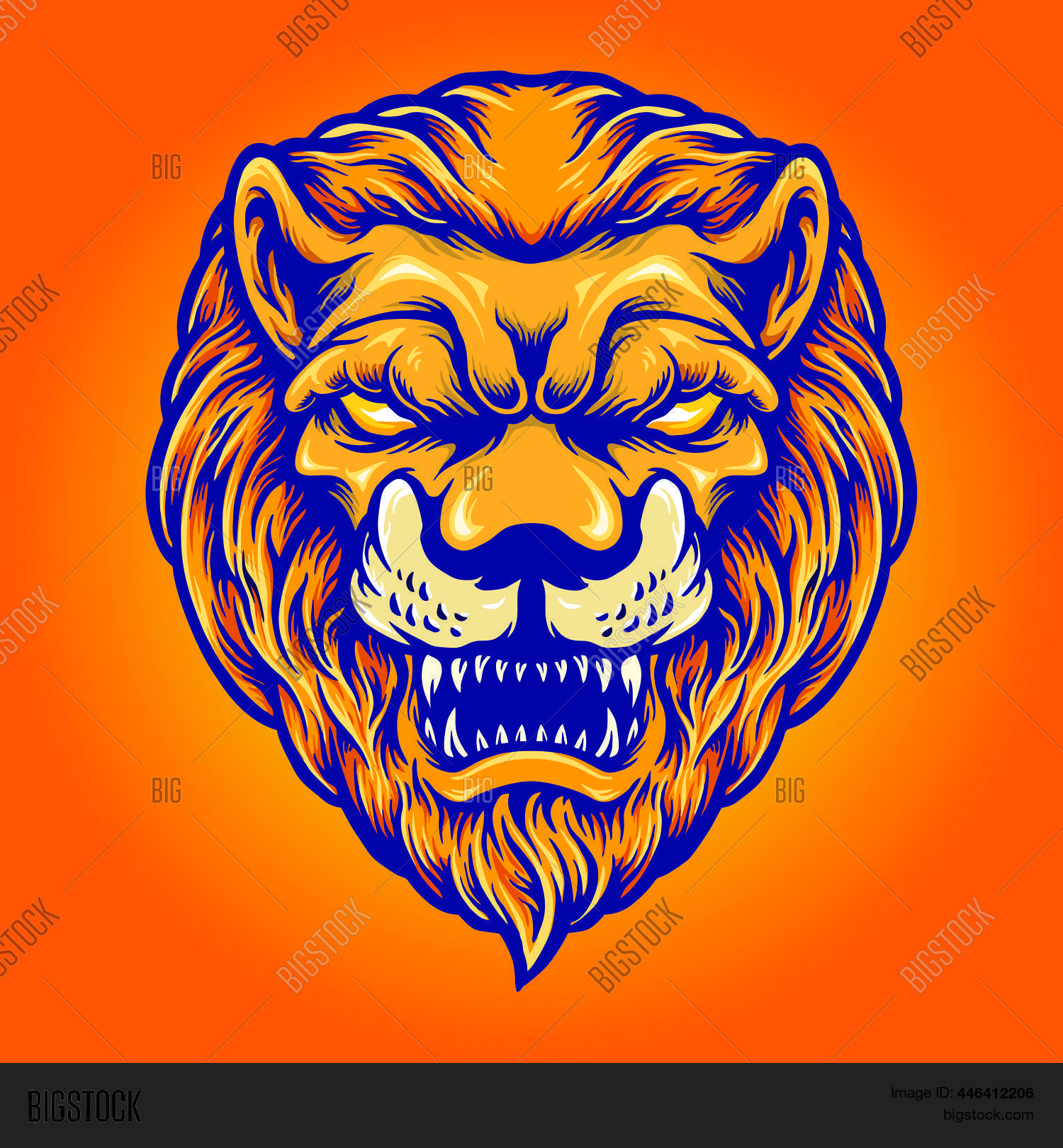 Angry Lion Head Vector & Photo (Free Trial) | Bigstock