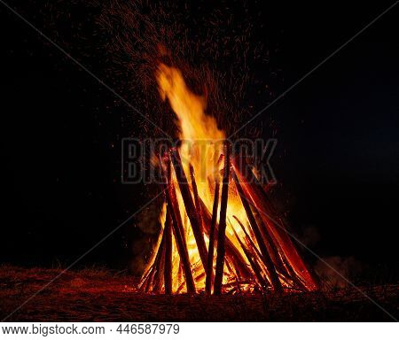 Big Bonfire Against Image & Photo (Free Trial) | Bigstock