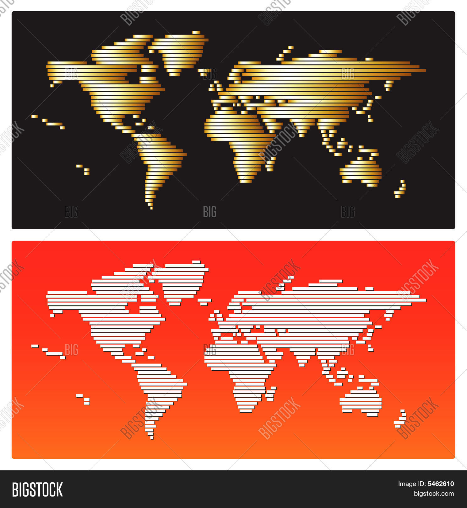 Vector y foto Mapa Del Mundo En (prueba gratis) | Bigstock