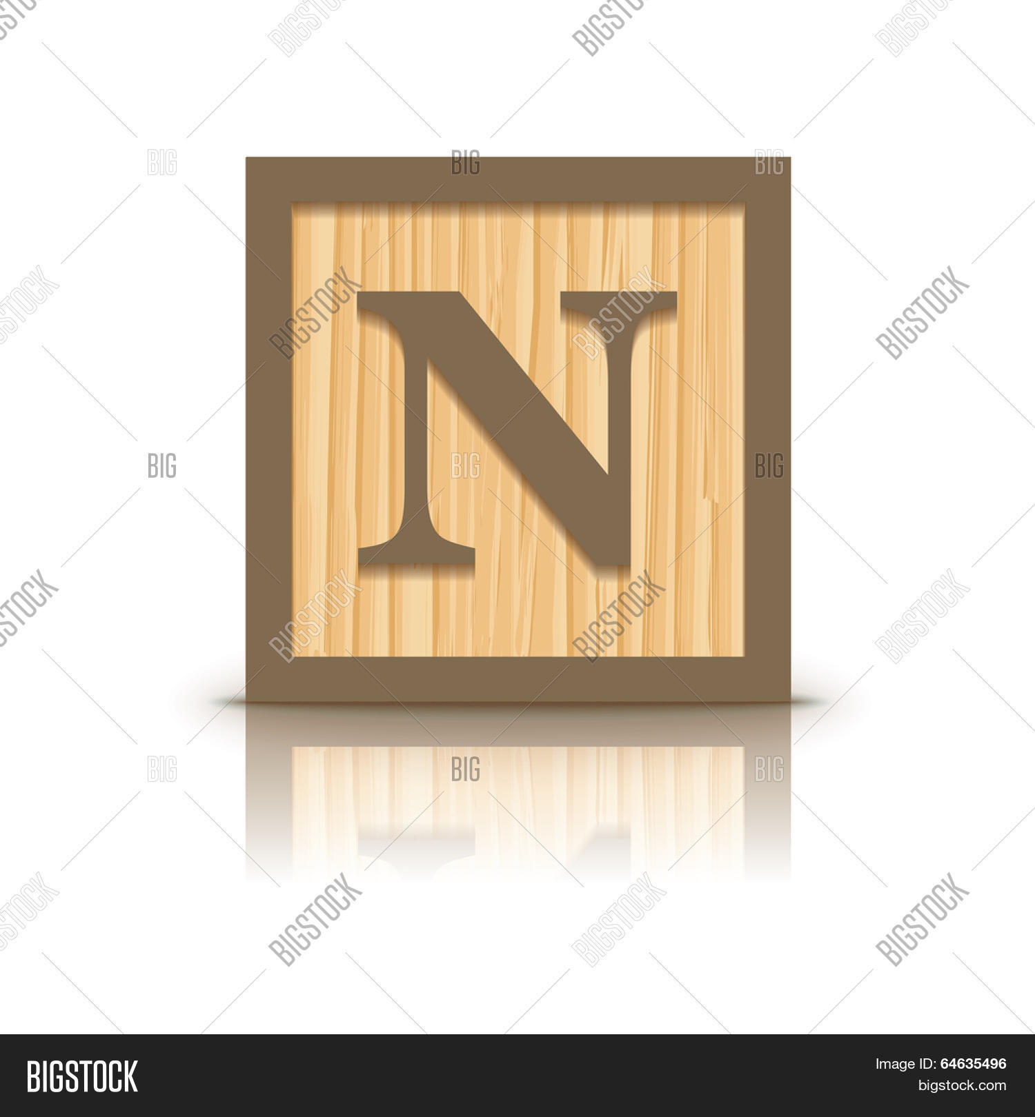 Letter N Wooden Vector & Photo (Free Trial) | Bigstock