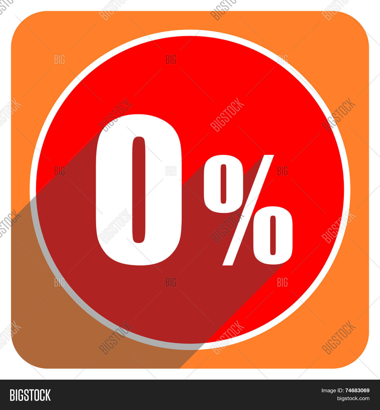 0 Percent Red Flat Image & Photo (Free Trial) | Bigstock