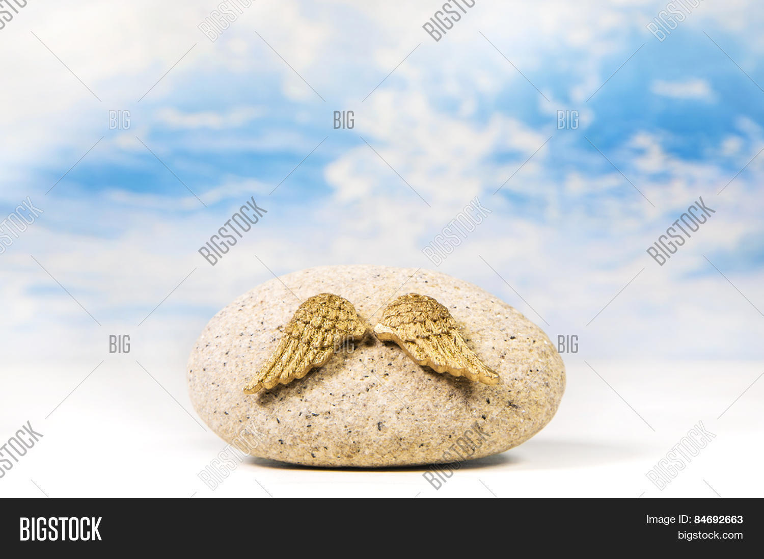 Angel Wings On Stone. Image & Photo (Free Trial) | Bigstock