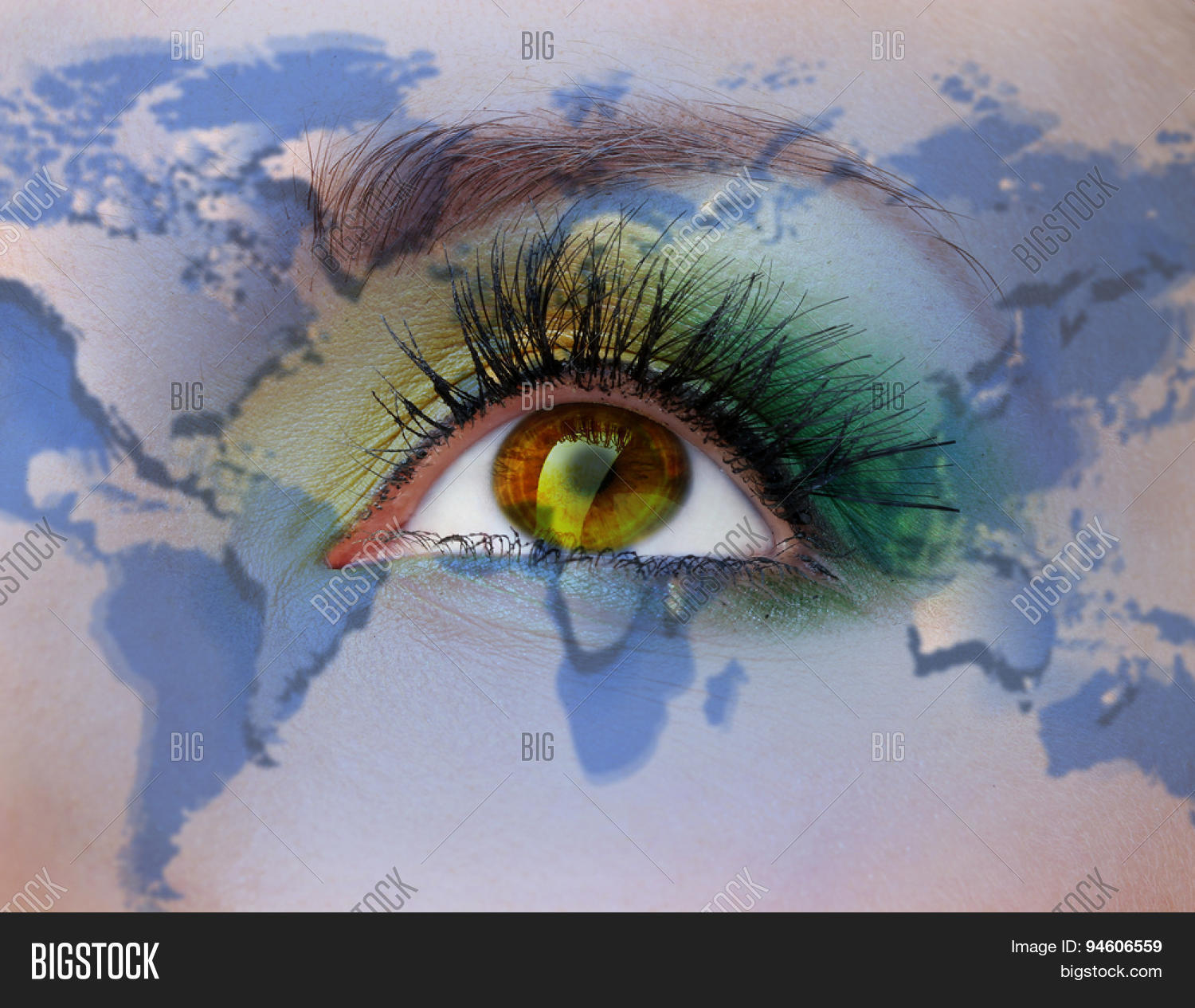 Human Face Painted Map Image & Photo (Free Trial) | Bigstock
