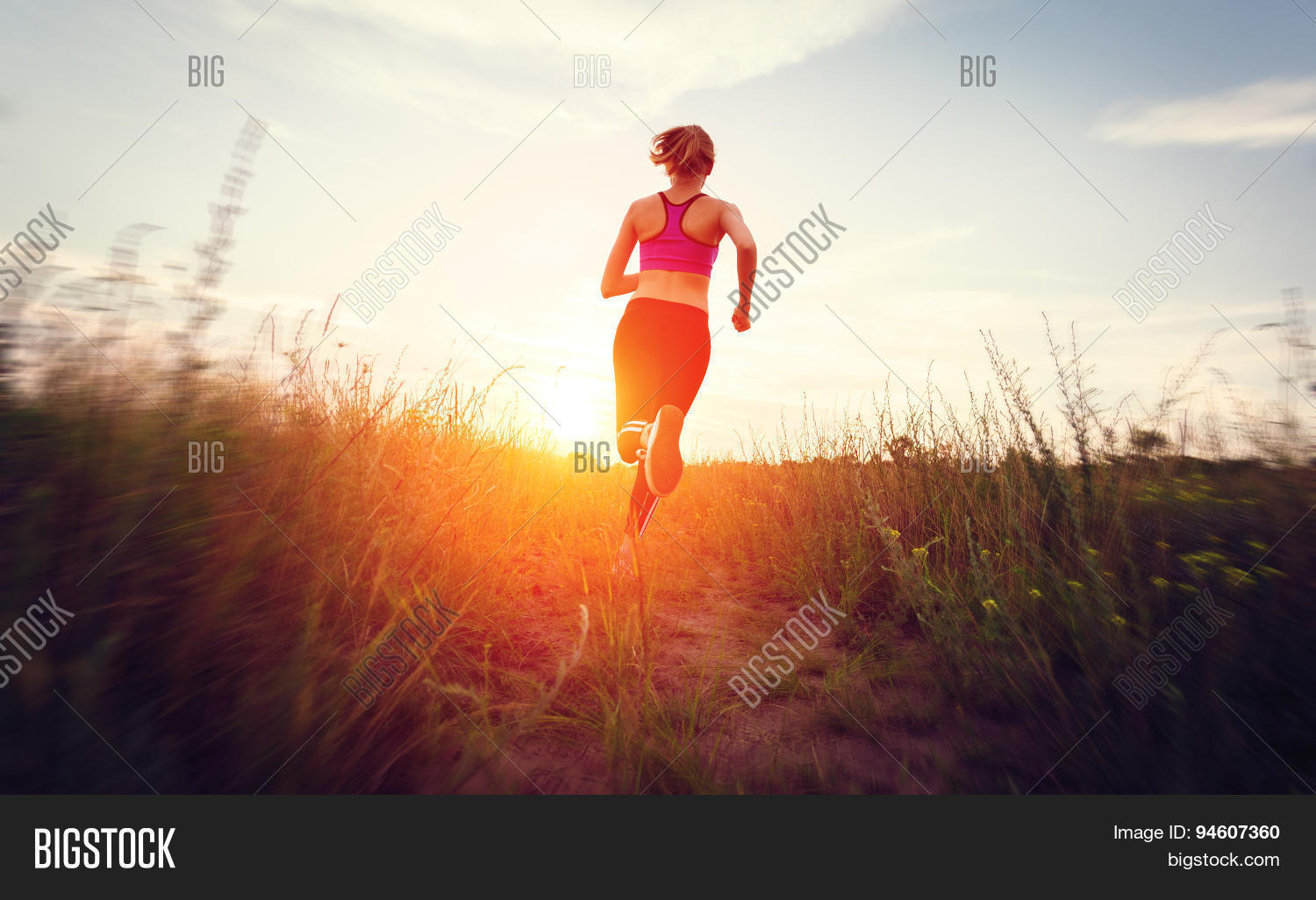 Young Woman Running On Image & Photo (Free Trial) | Bigstock