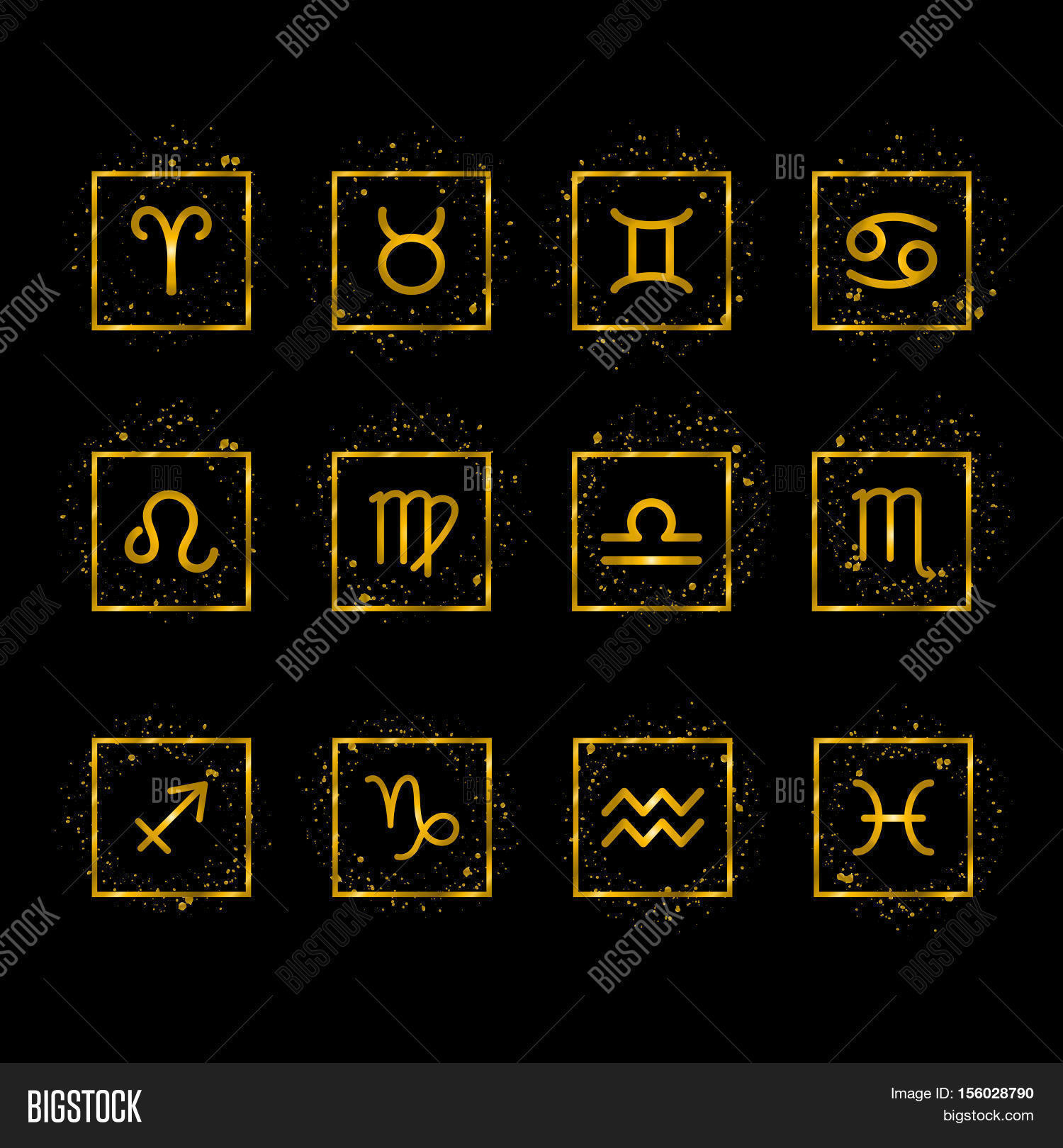 Gold Zodiac Signs Image & Photo (Free Trial) | Bigstock
