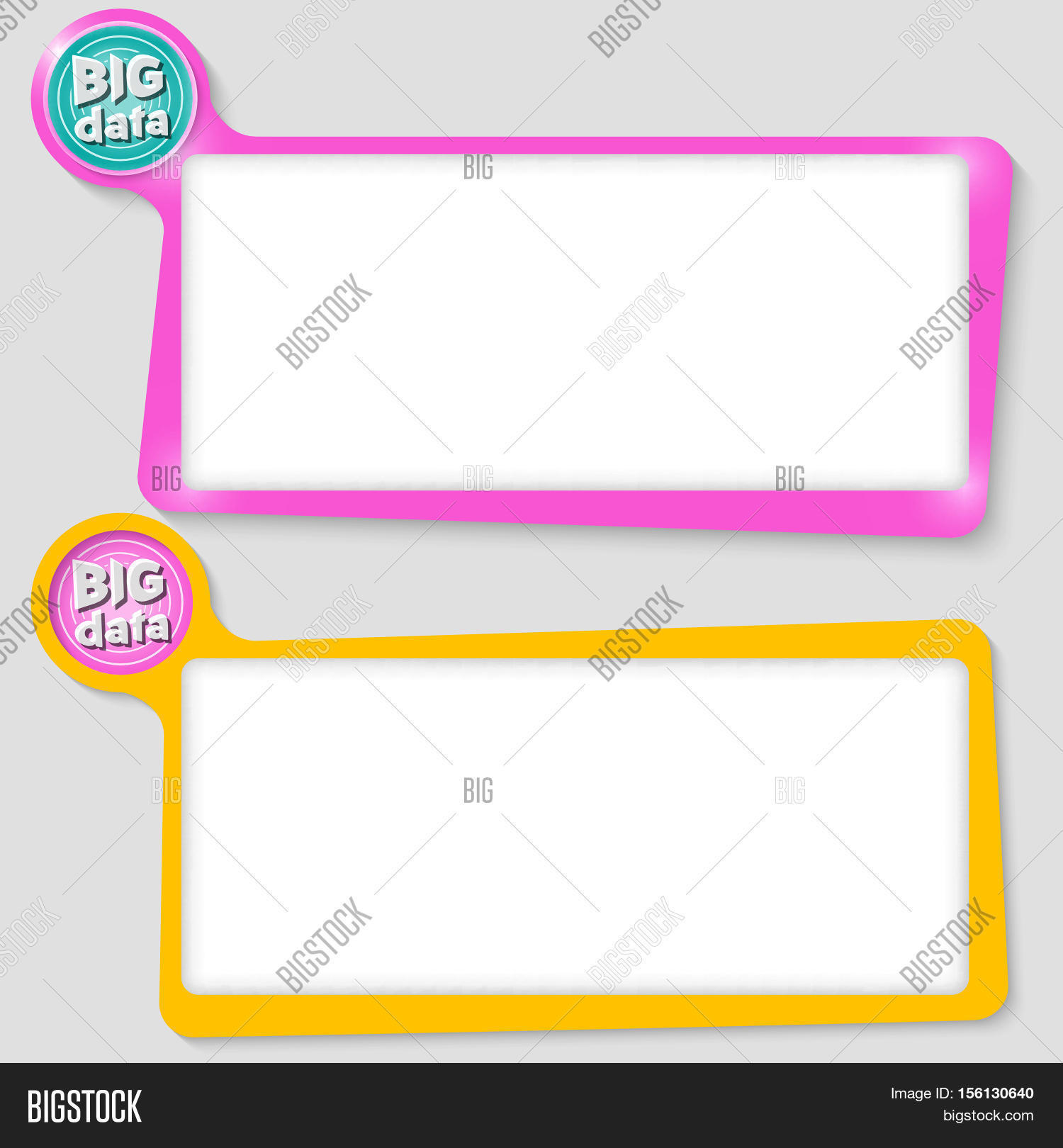Set Two Text Boxes Vector & Photo (Free Trial) | Bigstock