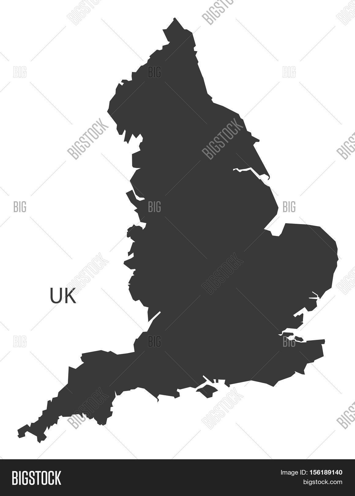 England Map Black Image & Photo (Free Trial) | Bigstock