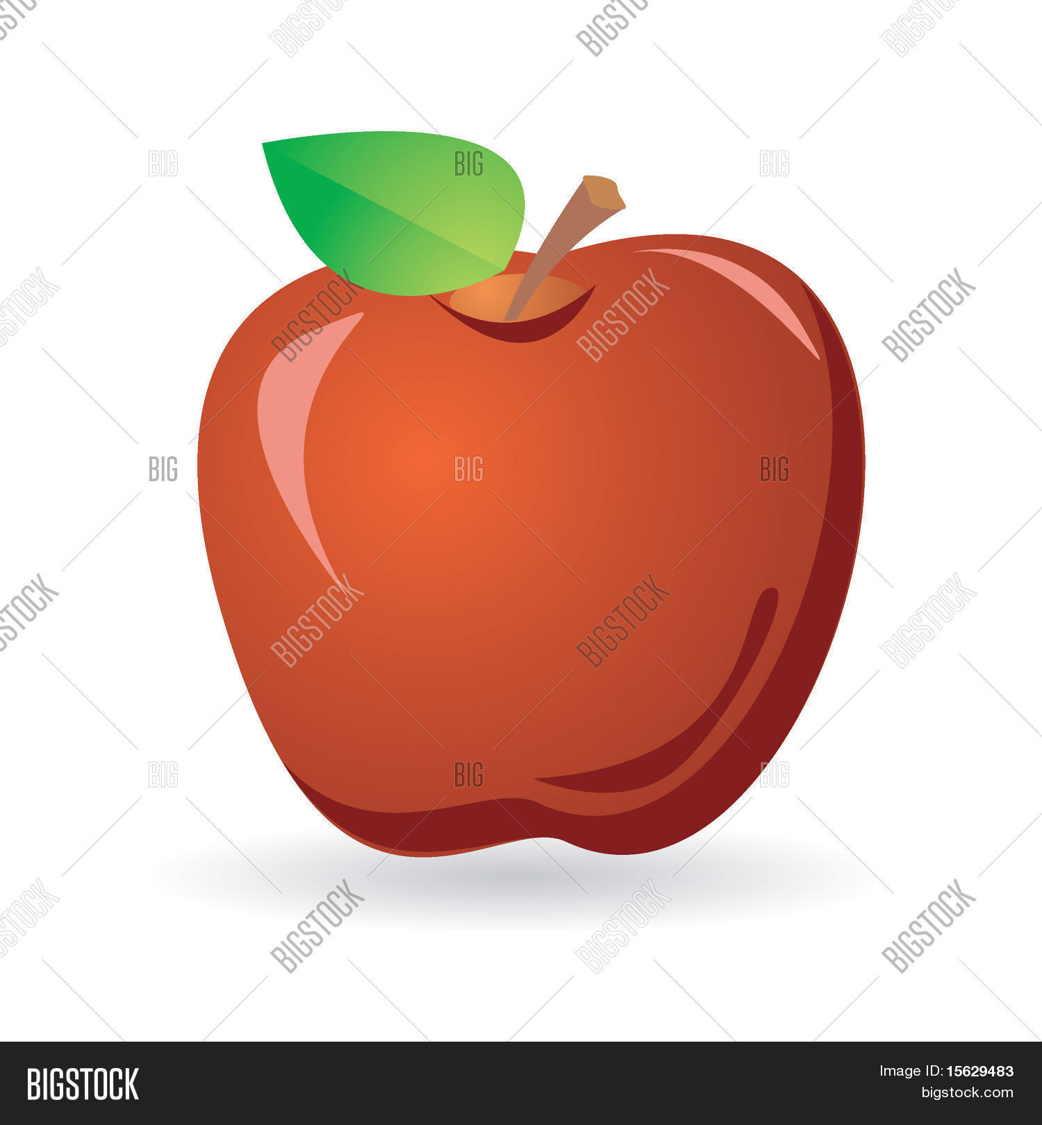 Red Apple Icon Vector & Photo (Free Trial) | Bigstock