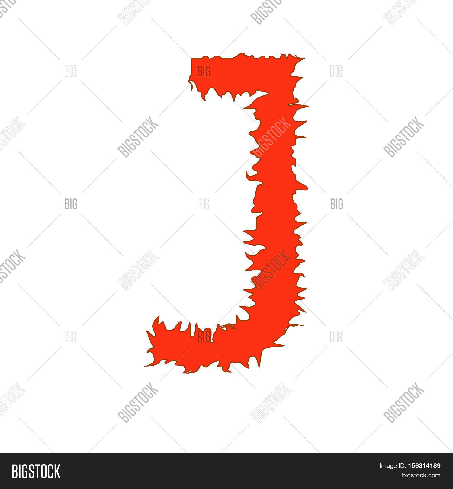 Fire Letter J Isolated Image & Photo (Free Trial) | Bigstock