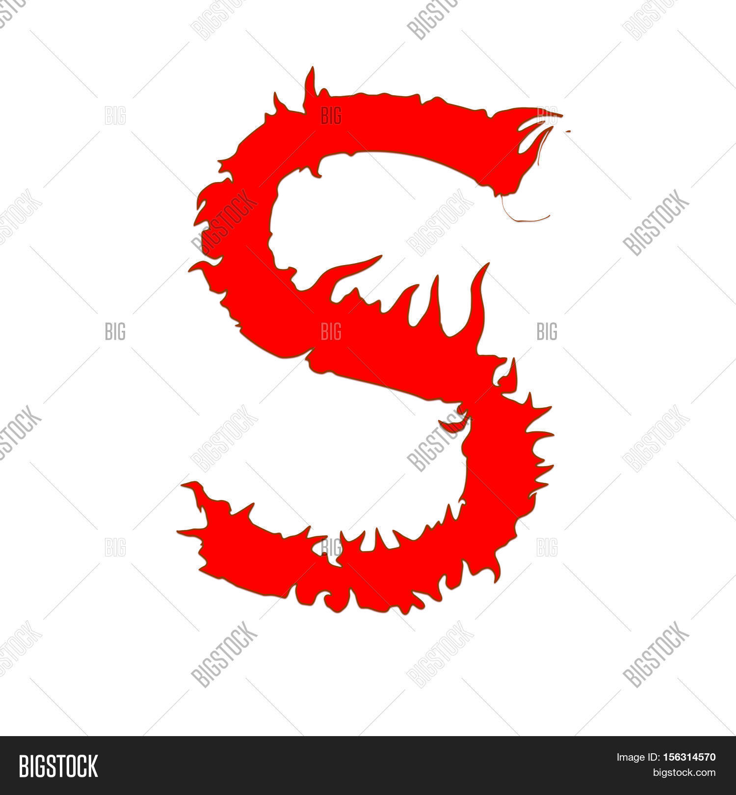 Fire Letter S Isolated Image & Photo (Free Trial) | Bigstock