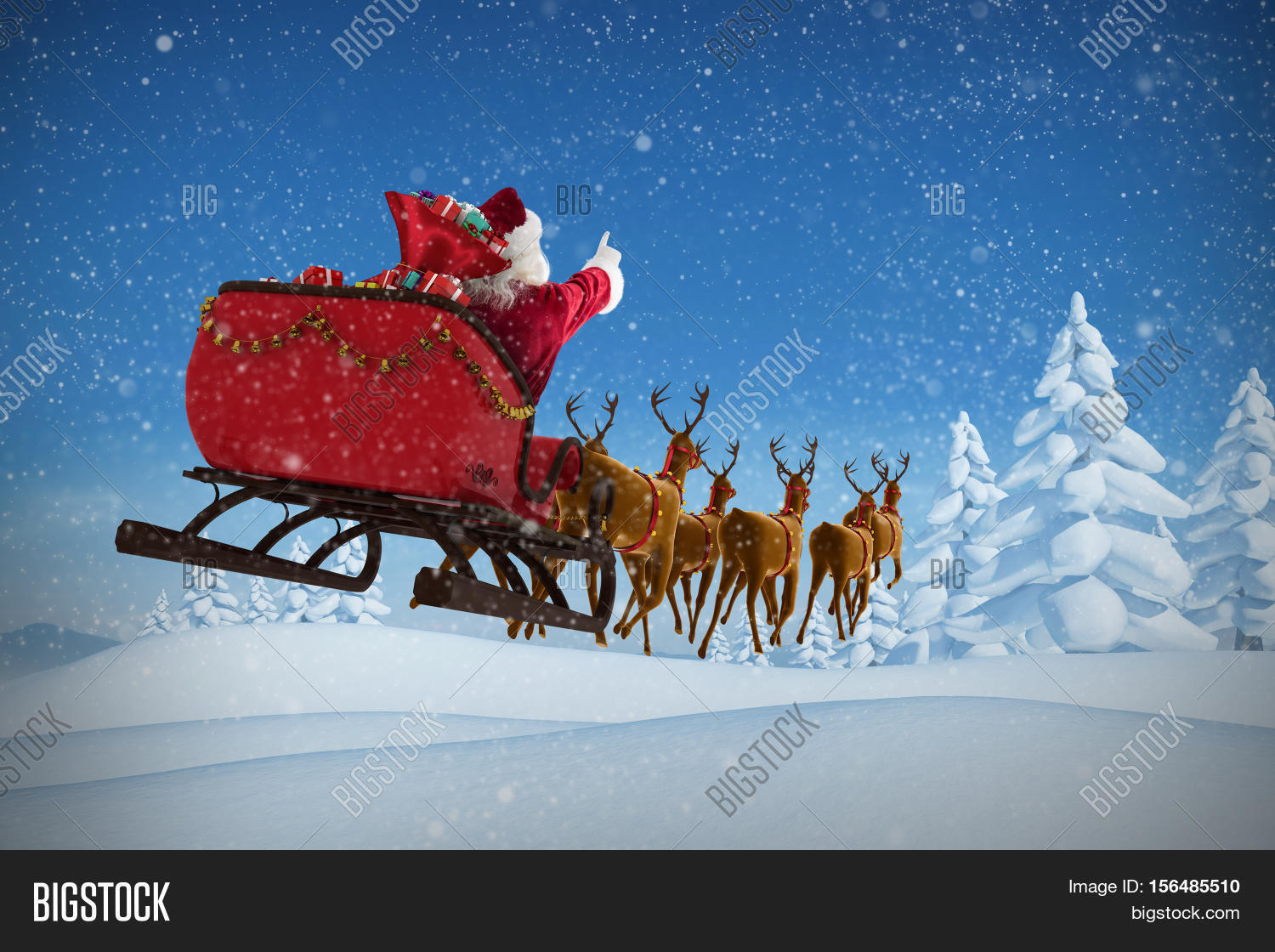 Santa Claus Riding On Image & Photo (Free Trial) | Bigstock