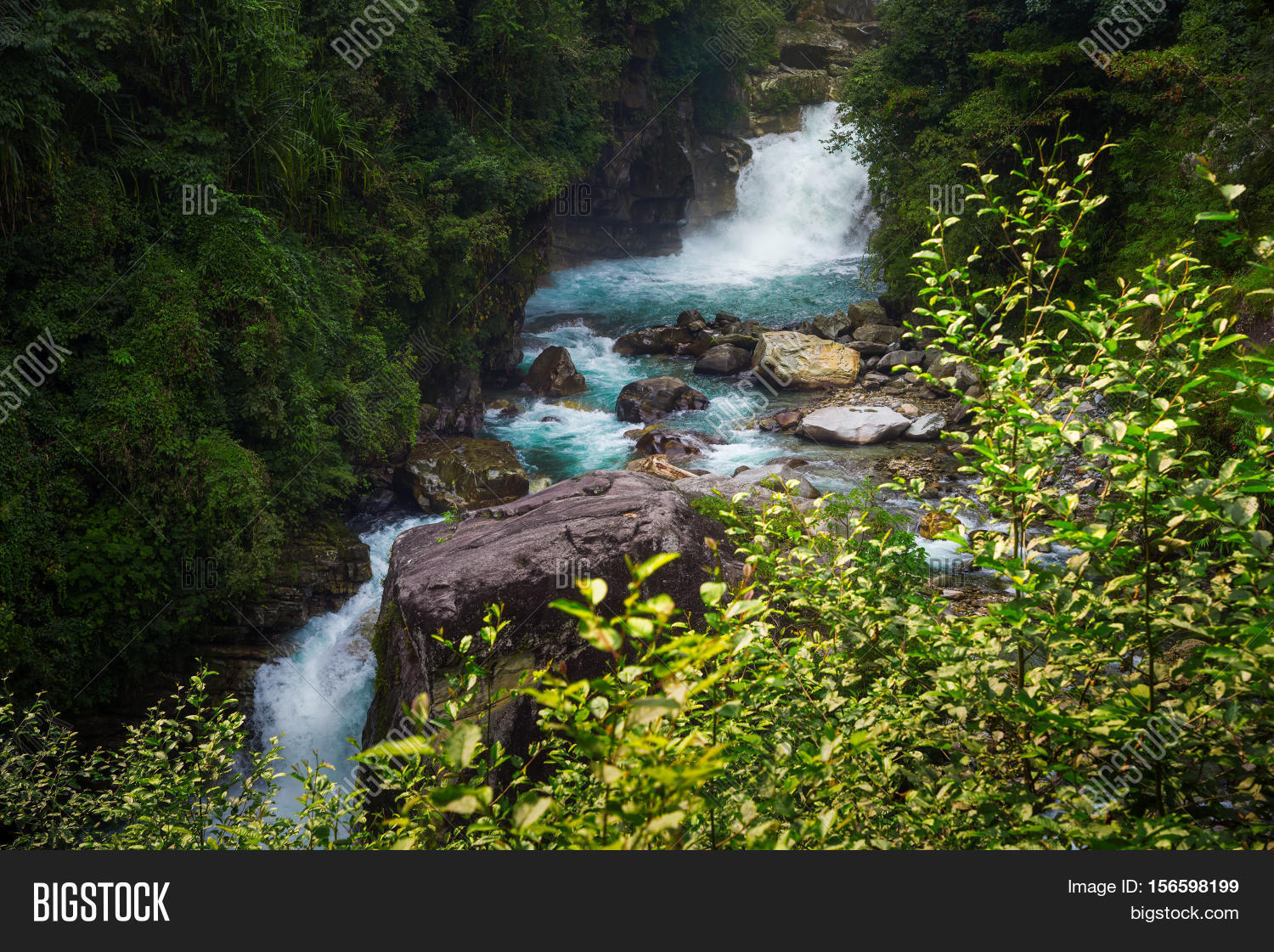 Blue Waterfall Modi Image & Photo (Free Trial) | Bigstock