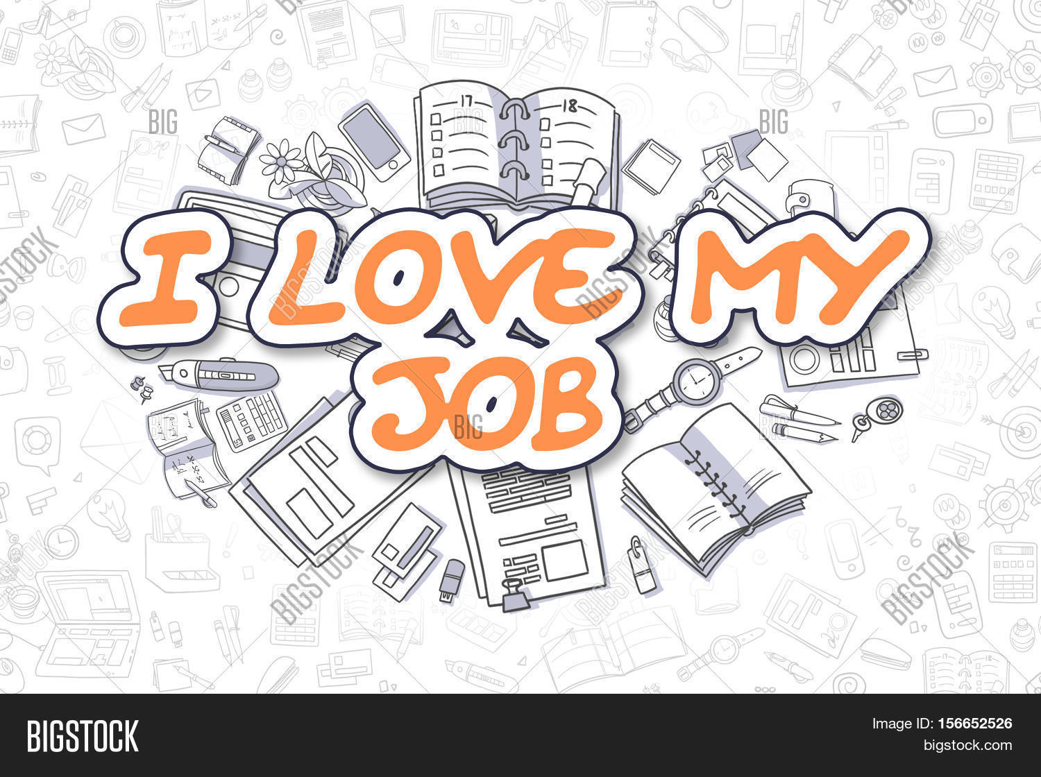 Love My Job - Sketch Image & Photo (Free Trial) | Bigstock
