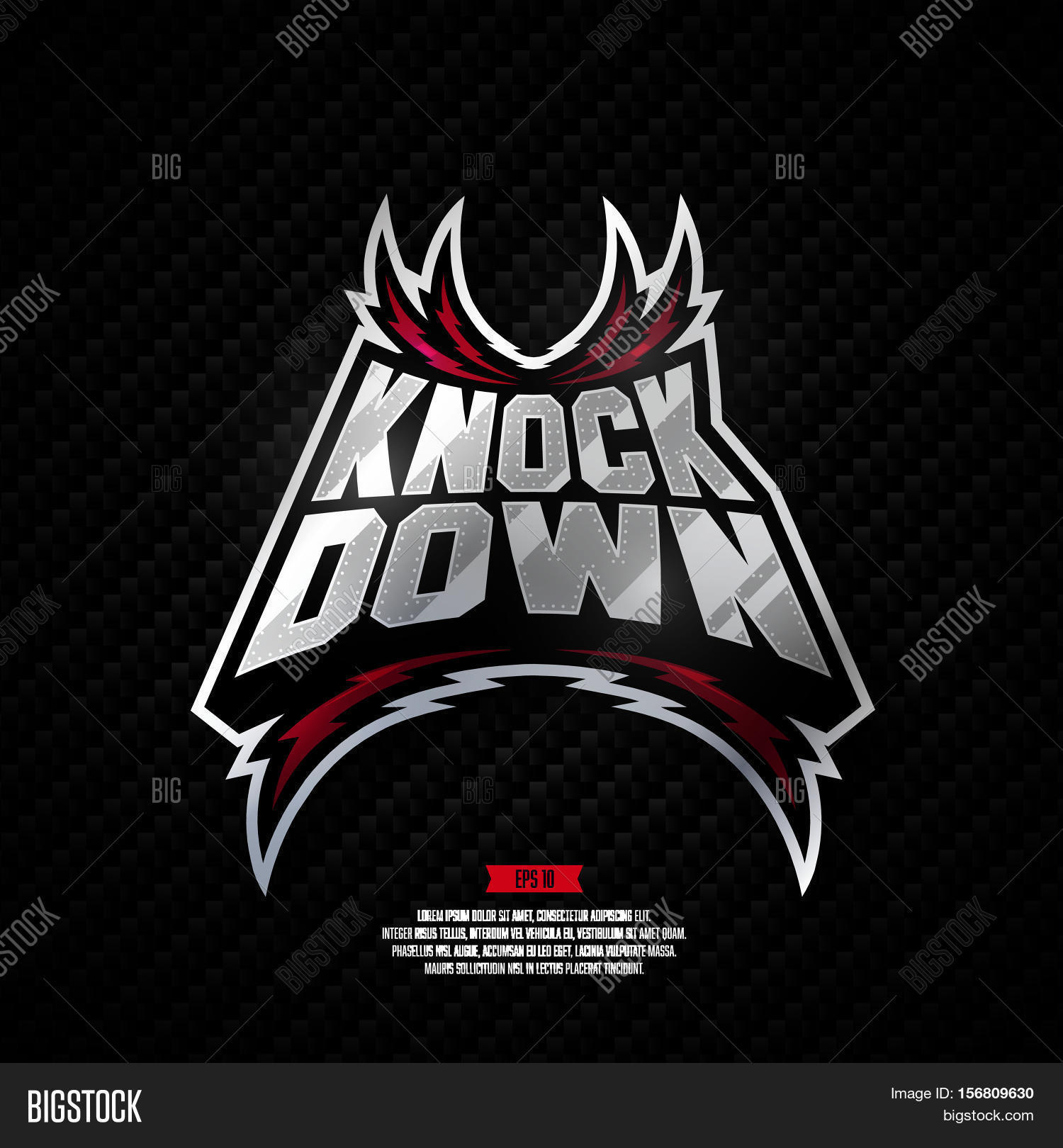 Knock Down Logo Vector & Photo (Free Trial) | Bigstock