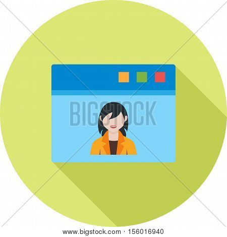 Female, web, visitor icon vector image. Can also be used for web ...