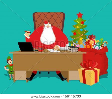 Santas Working Office Vector & Photo (Free Trial) | Bigstock