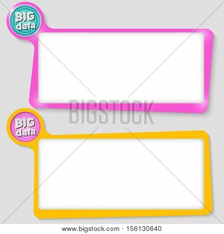 Set Two Text Boxes Vector & Photo (Free Trial) | Bigstock