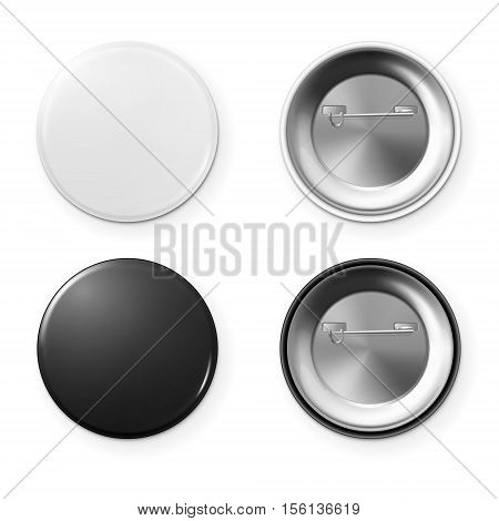 Blank Button Badge Vector & Photo (Free Trial) | Bigstock