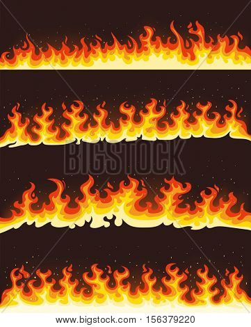 Horizontal Flames Vector & Photo (Free Trial) | Bigstock