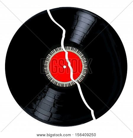 Broken LP Vinyl Vector & Photo (Free Trial) | Bigstock