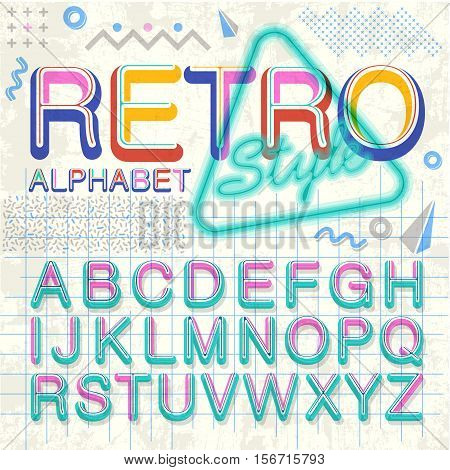 80's Retro Alphabet Vector & Photo (Free Trial) | Bigstock