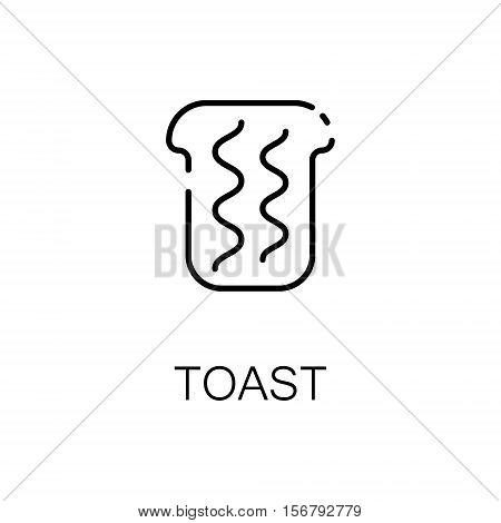 Toast Flat Icon. Vector & Photo (Free Trial) | Bigstock