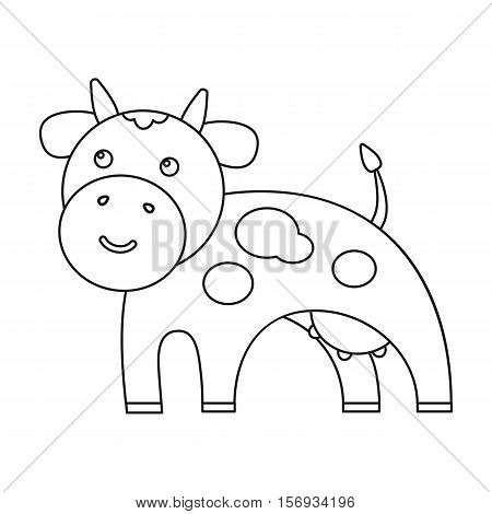 Cow Icon Outline Vector & Photo (Free Trial) | Bigstock