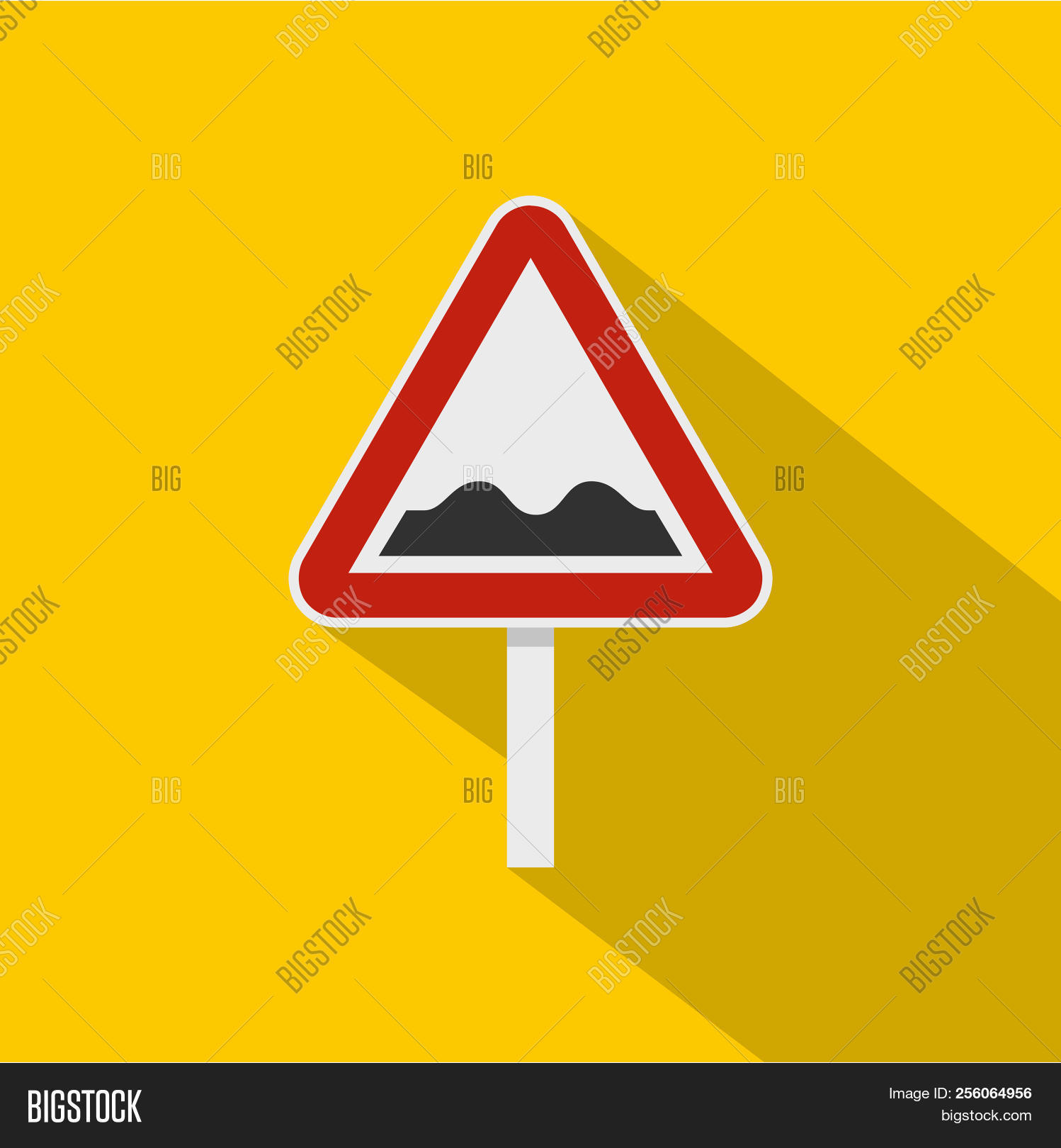 Bumpy Road Sign Icon. Image & Photo (Free Trial) | Bigstock