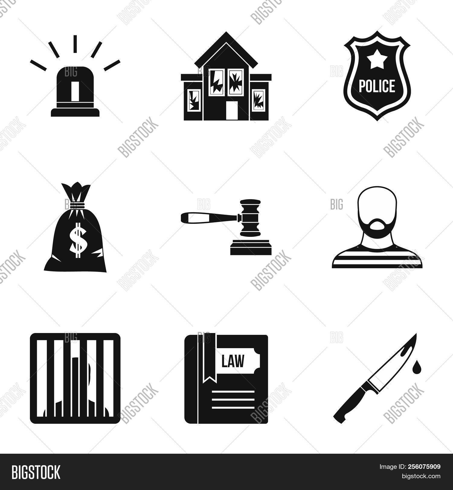 Offense Icons Set. Image & Photo (Free Trial) | Bigstock