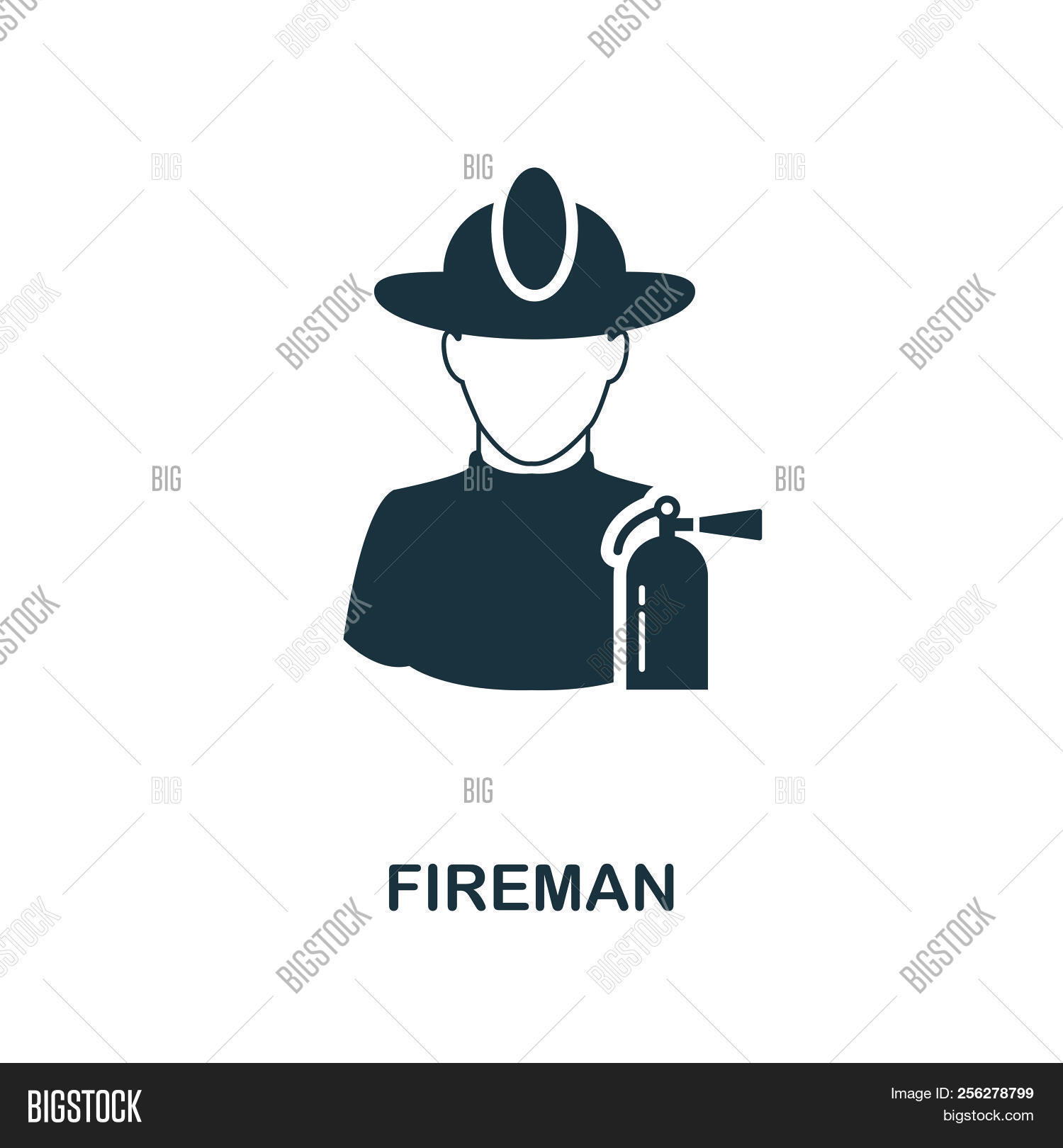 Fireman Icon. Image & Photo (Free Trial) | Bigstock