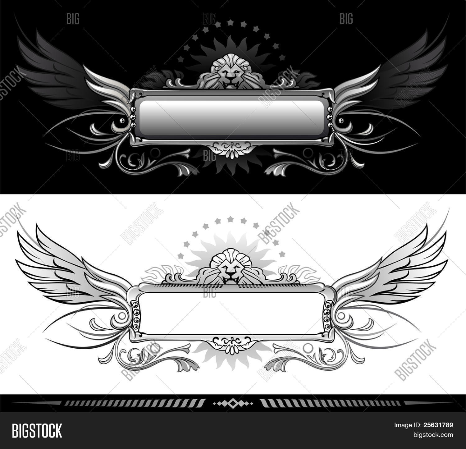 Winged Banner Lion Vector & Photo (Free Trial) | Bigstock