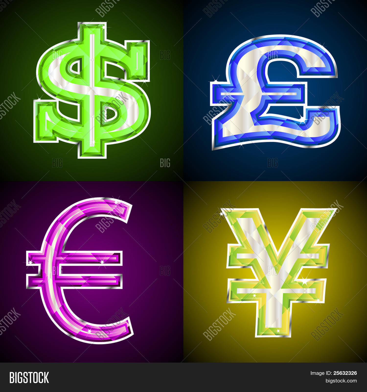 Glowing Jeweled Money Vector & Photo (Free Trial) | Bigstock