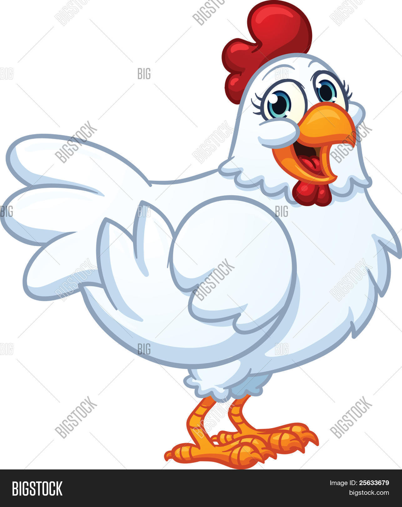 Happy White Hen. Vector & Photo (Free Trial) | Bigstock
