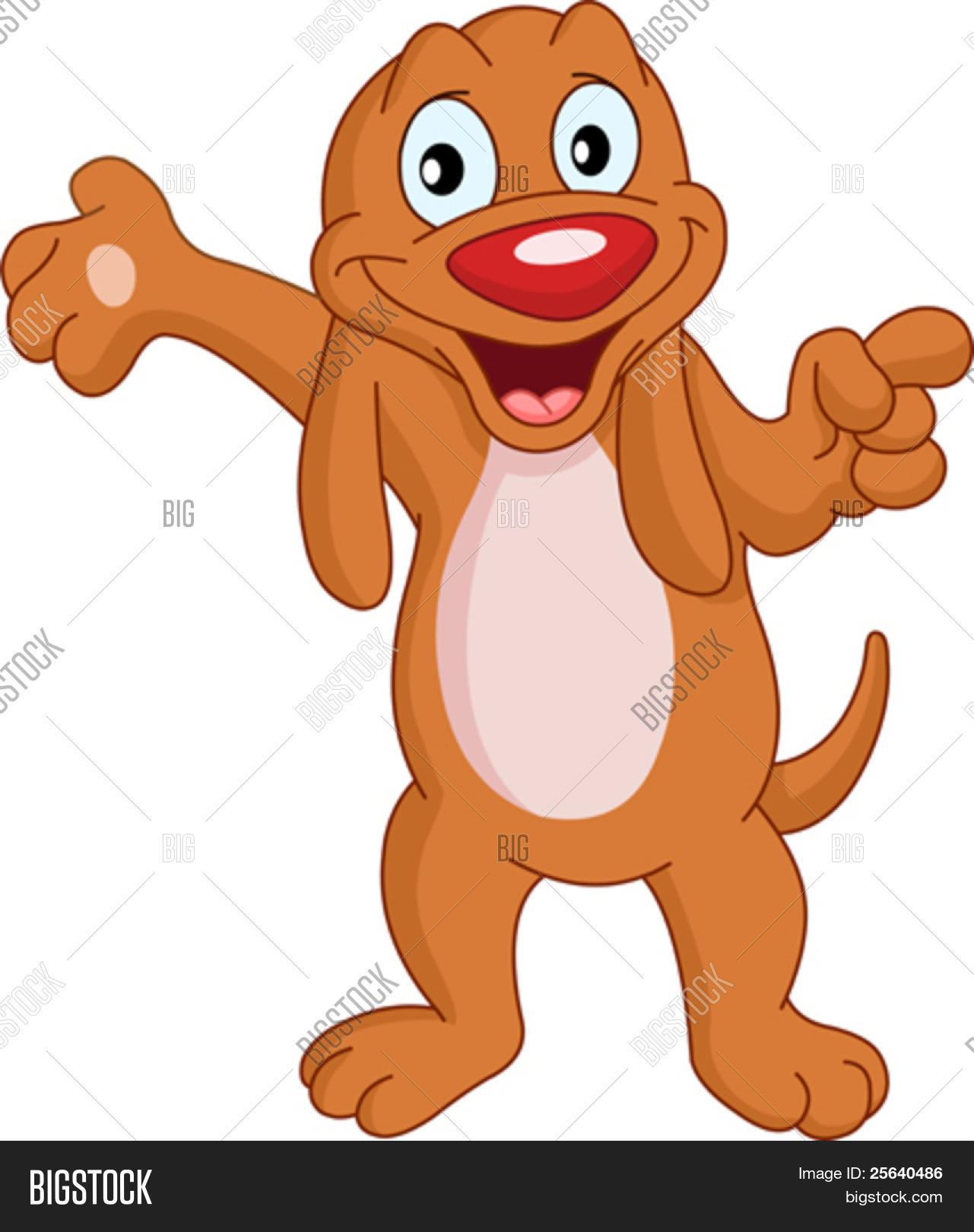 Cheerful Dog Pointing Vector & Photo (Free Trial) | Bigstock