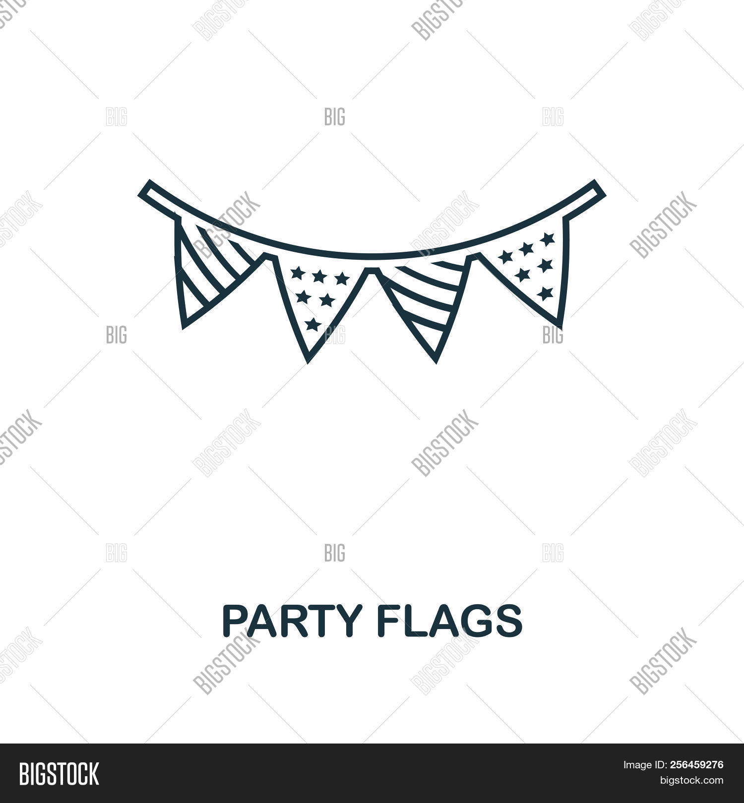 Party Flags Outline Image & Photo (Free Trial) | Bigstock