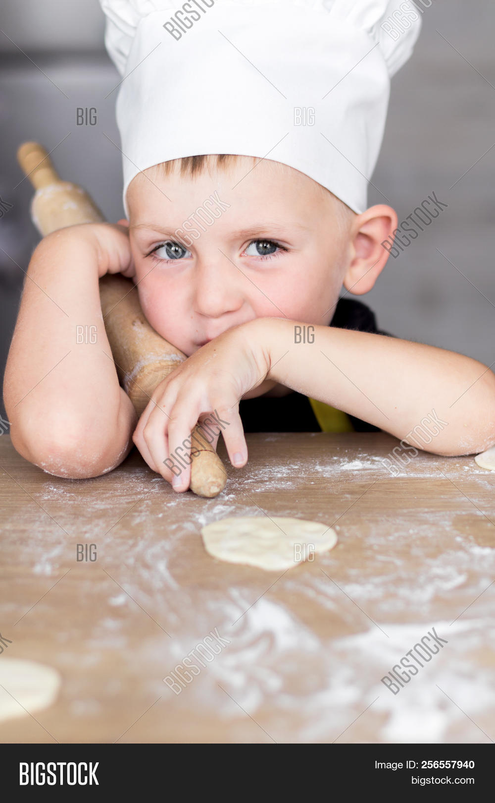 Baby Cook Cooks Dough Image & Photo (Free Trial) | Bigstock