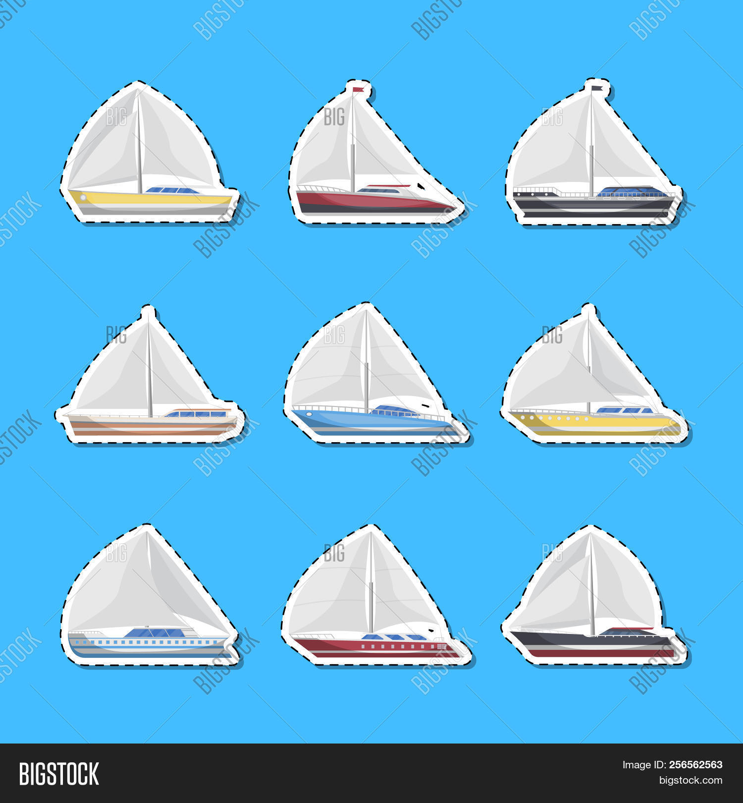 Sea Sailboats Side Image & Photo (Free Trial) | Bigstock
