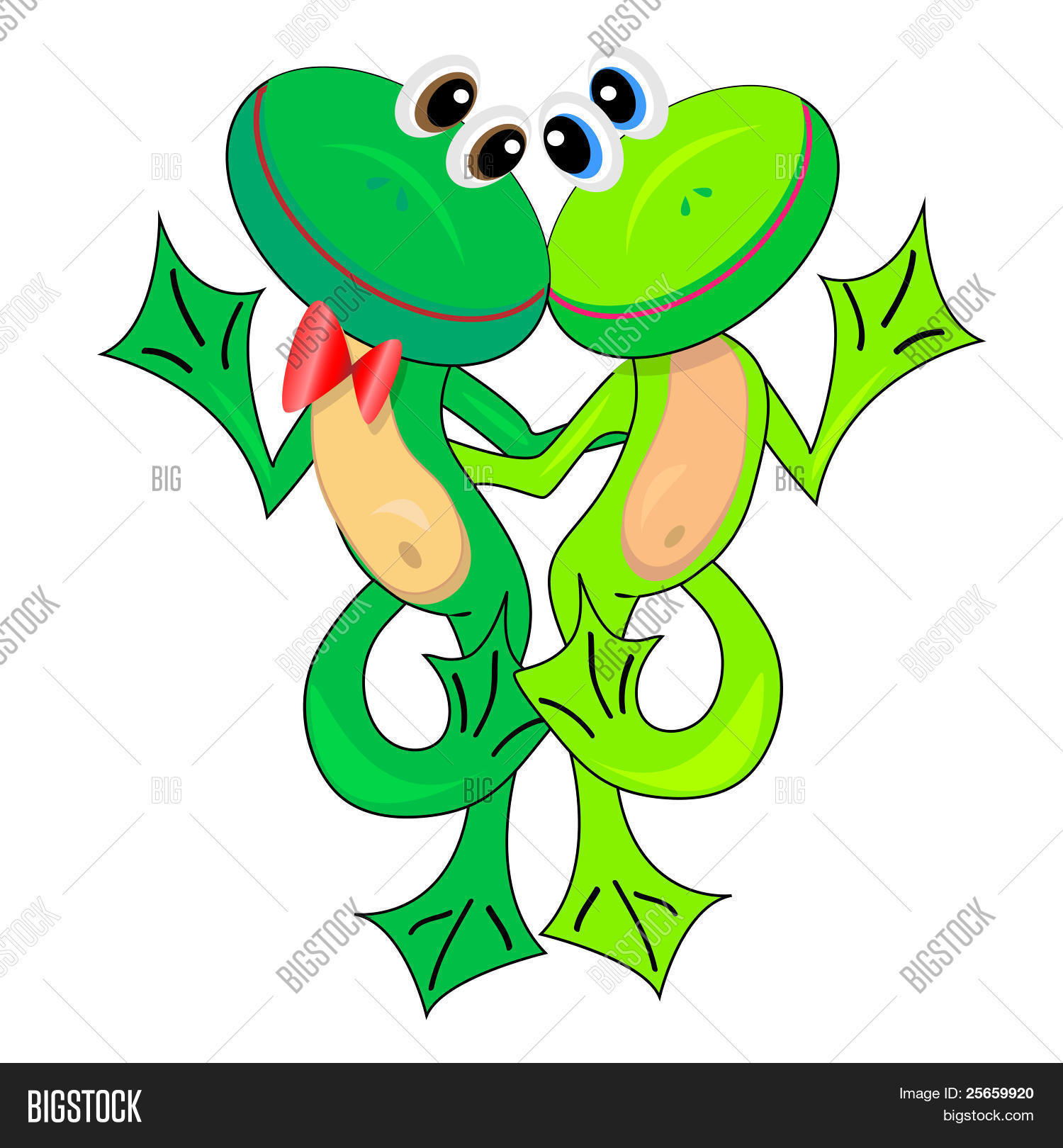 Couple Cute Frogs. Vector & Photo (Free Trial) | Bigstock