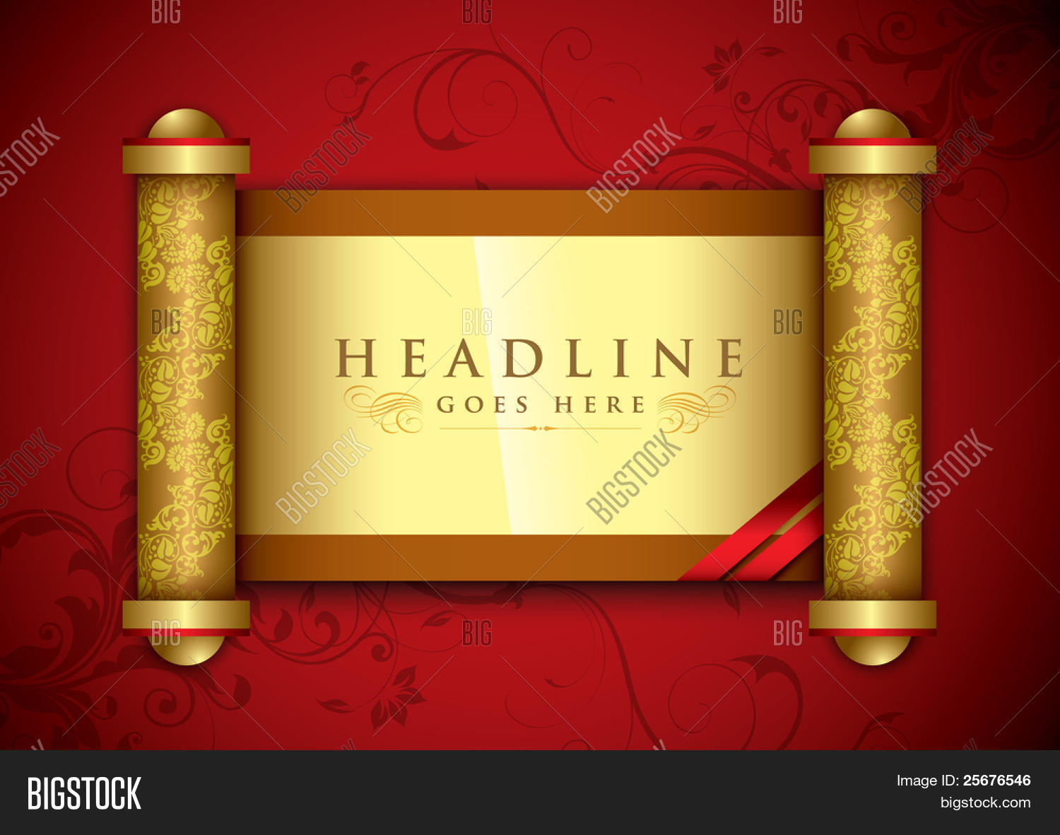 Vector Golden Scroll Vector & Photo (Free Trial) | Bigstock