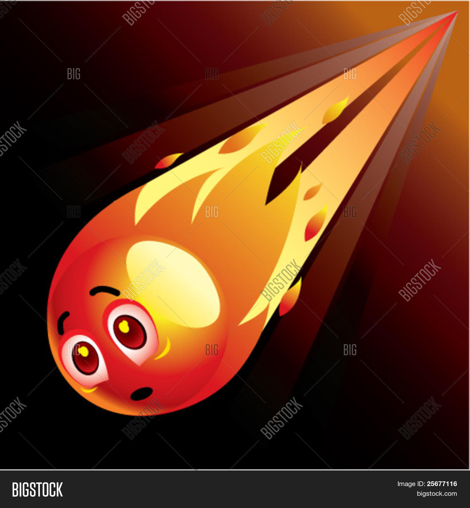 Smiling Ball Comet Vector & Photo (Free Trial) | Bigstock