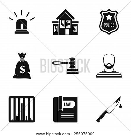 Offense Icons Set. Image & Photo (Free Trial) | Bigstock